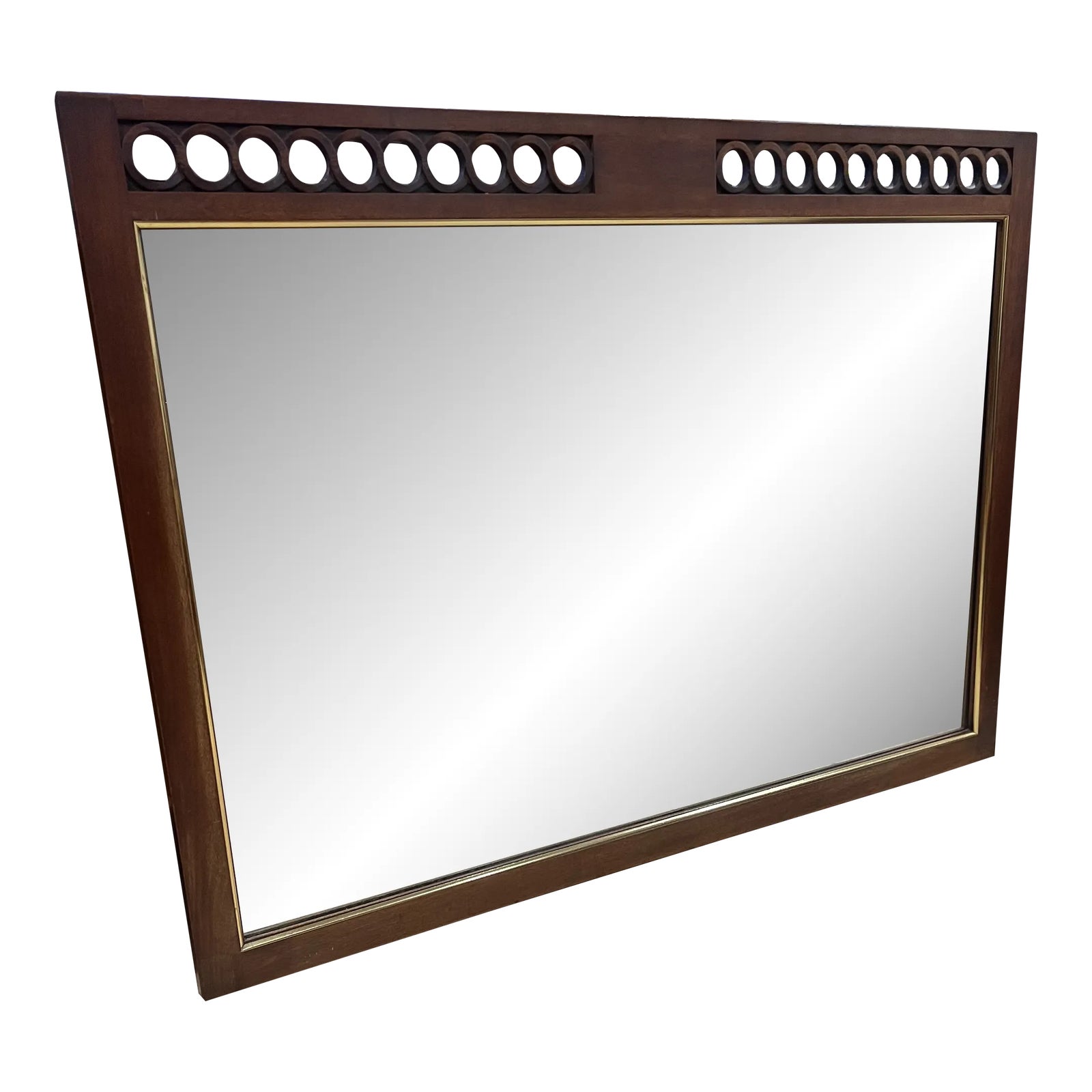 Mid Century Modern Sculpted Mirror by John Stuart | Chairish