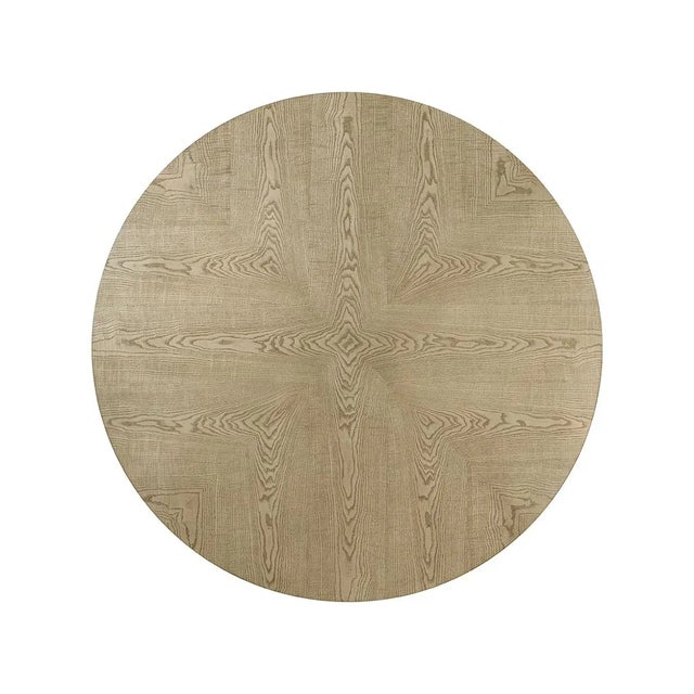 Modern Round Light Ash Dining Table | Chairish