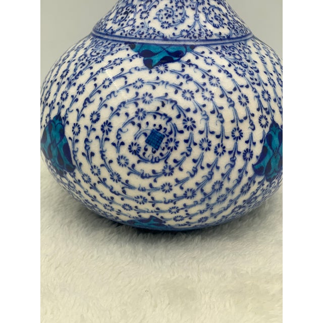 1960s Blue Handmade Turkish Decor Vase | Chairish