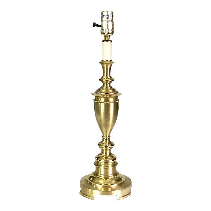 1990s Berman Solid Cast Brass Table Lamp | Chairish