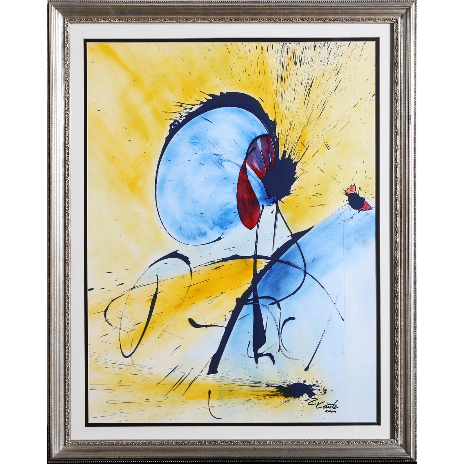 Robert Kautz Colorful Abstract Painting by Robert Kautz 2004 | Chairish