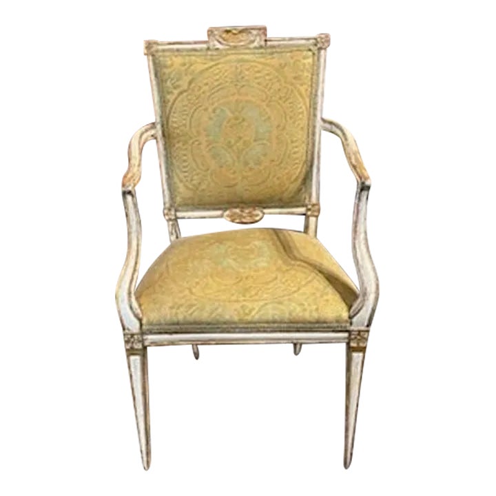 18th Century Carved and Painted Neo-Classical Chair | Chairish