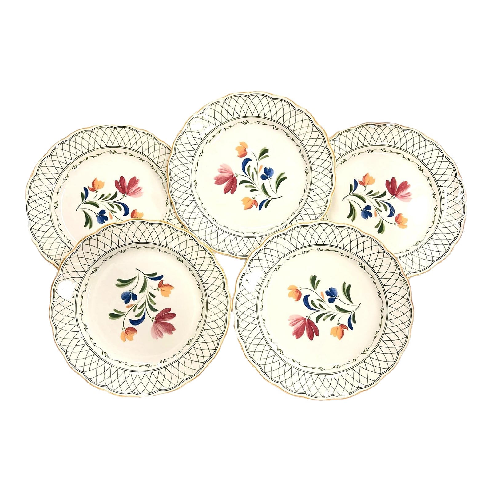 Vintage Nikko French Country Charm Plates – Set of 5 | Chairish