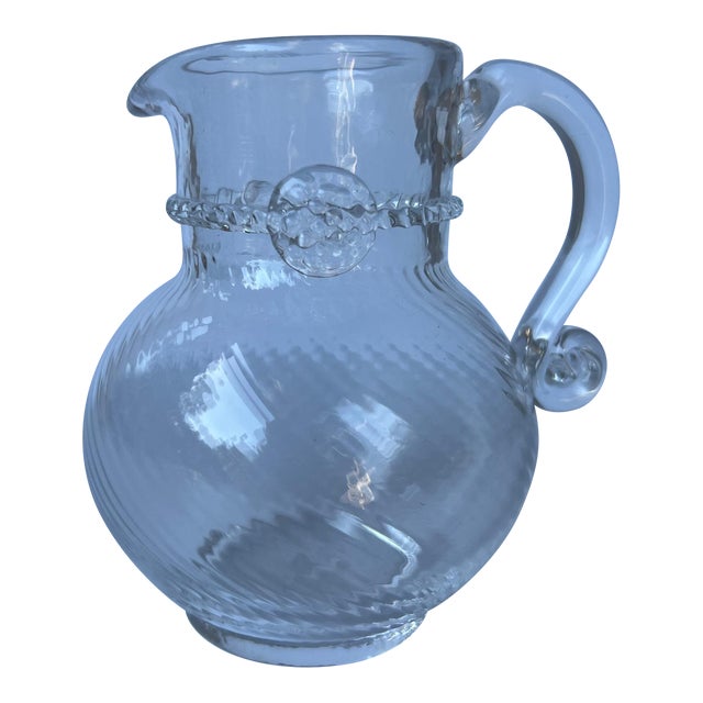 Juliska Hand Blown Glass Mini Pitcher in Original Box | Chairish