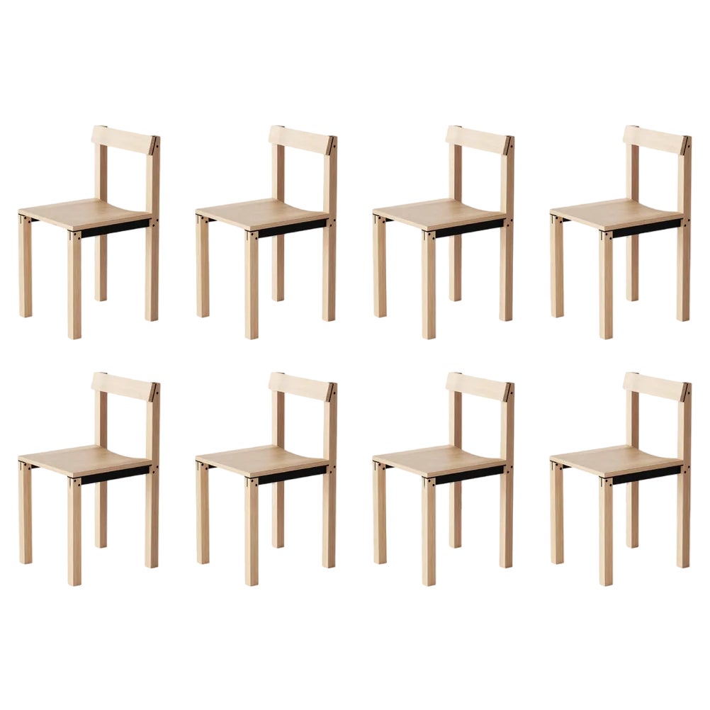 Tal Oak Chairs by Kann Design, Set of 8 | Chairish