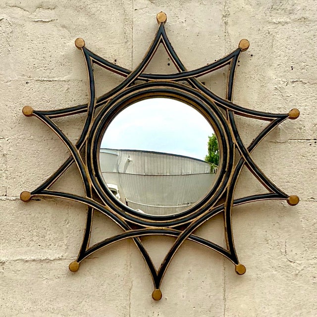 Vintage Regency Theodore Alexander Star Mirror | Chairish