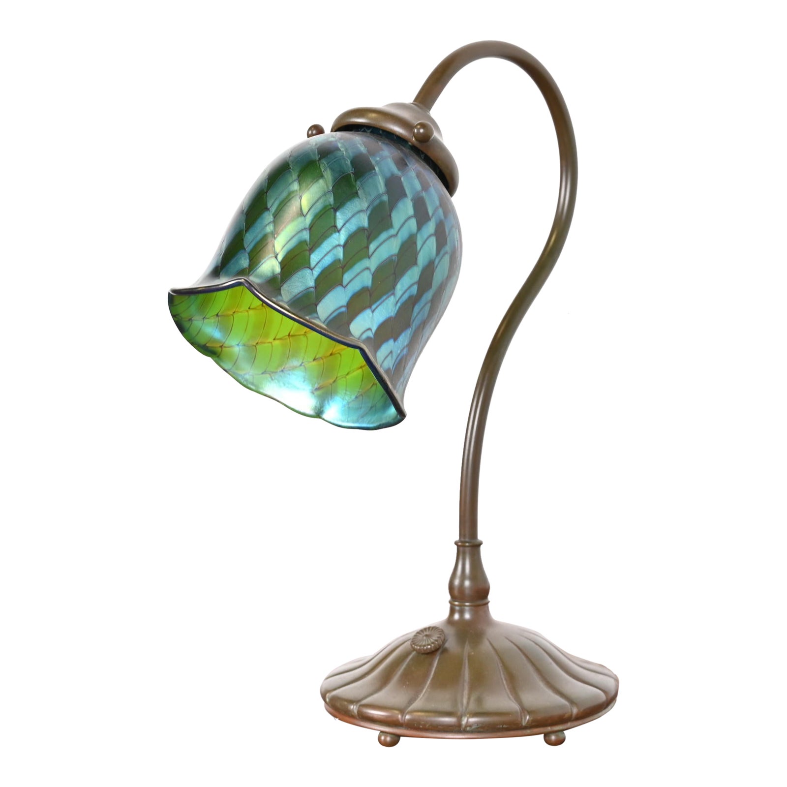 Buffalo Studios Arts & Crafts Bronze Desk Lamp, Circa 1910 | Chairish
