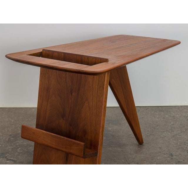 20th Century Jens Risom Walnut Magazine Table | Chairish