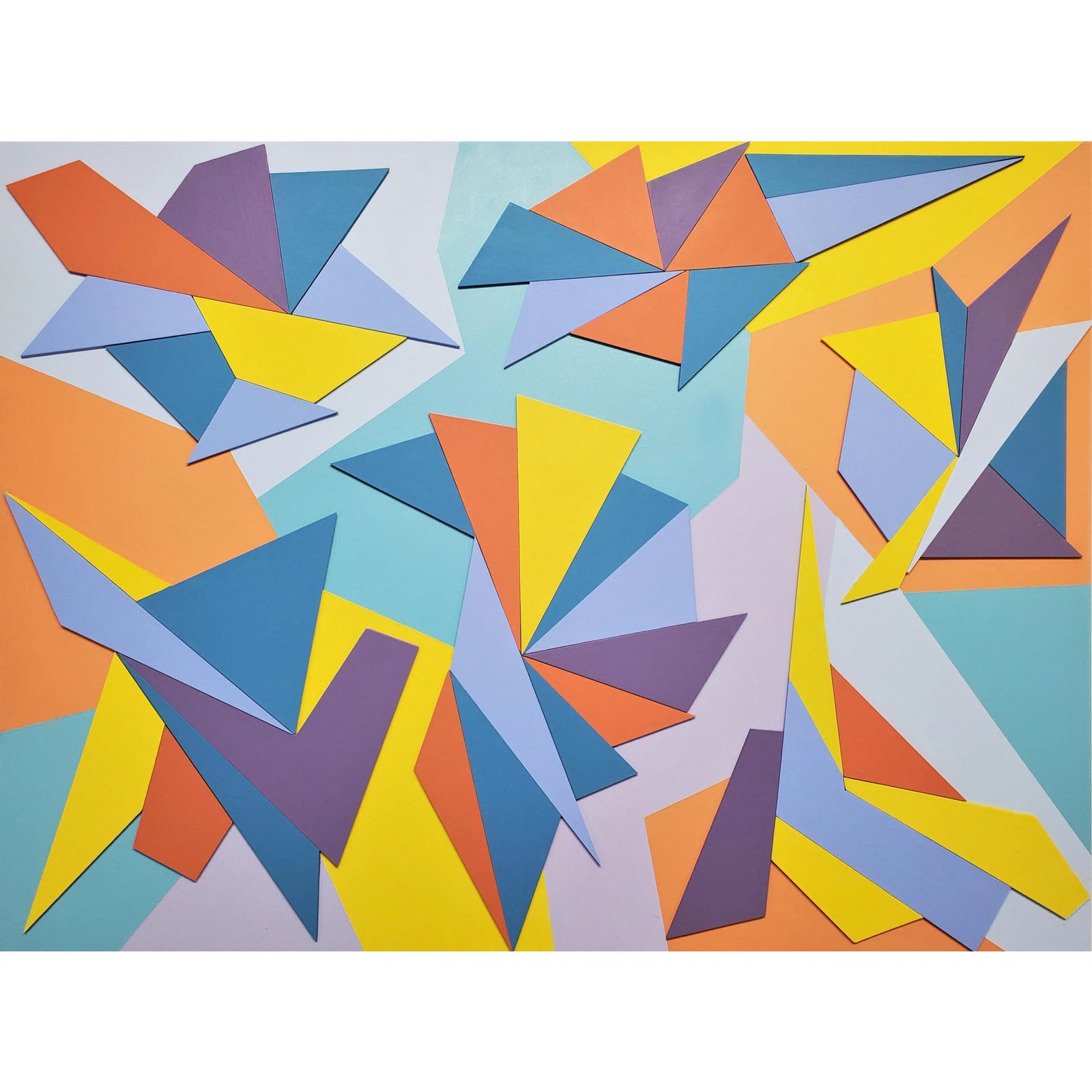 "Beautiful Ideas" Contemporary Original Abstract Geometric Collage by ...