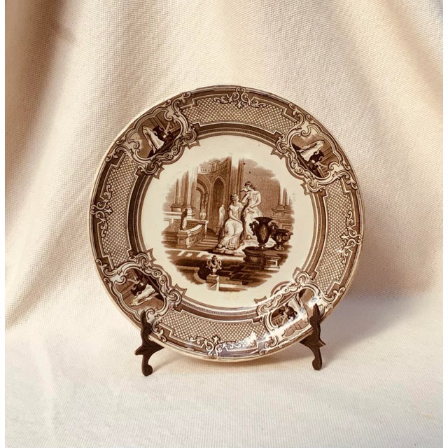 Circa 1850 English Stoneware Plates - Set of 3 | Chairish