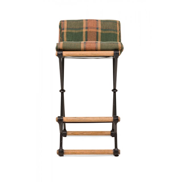 Cleo Baldon for Terra of California Mid-Century American X-Frame Plaid ...