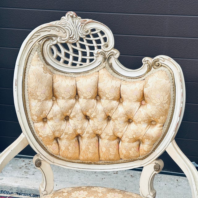 French Rococo Louis XV Style Asymmetrical Fauteil Arm Chairs - a Pair ...