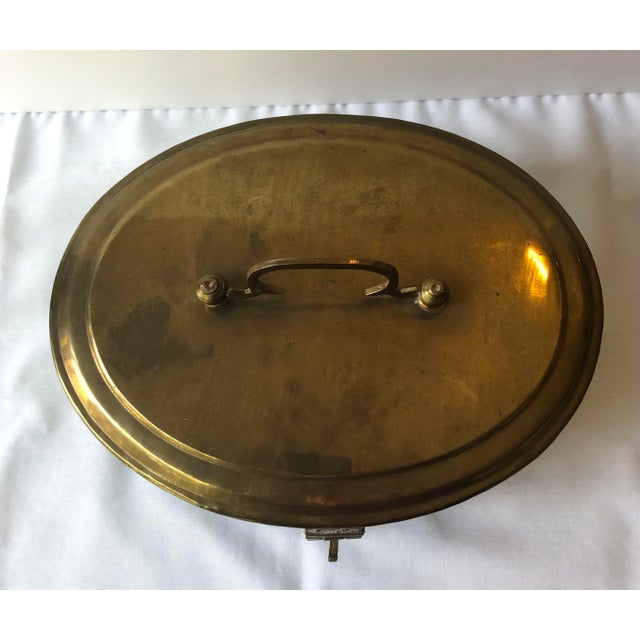 Vintage Large Oval Brass Box | Chairish
