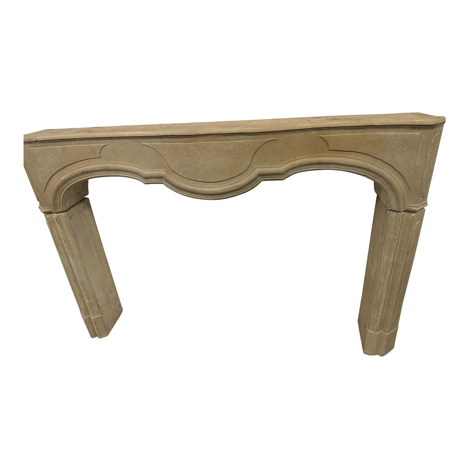 French Louis XV Style Limestone Mantel | Chairish