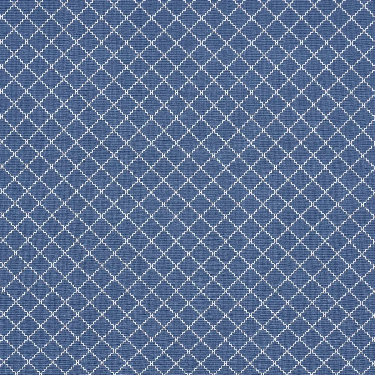 Schumacher X Mark D. Sikes Maggie Lattice Fabric In Cobalt | Chairish