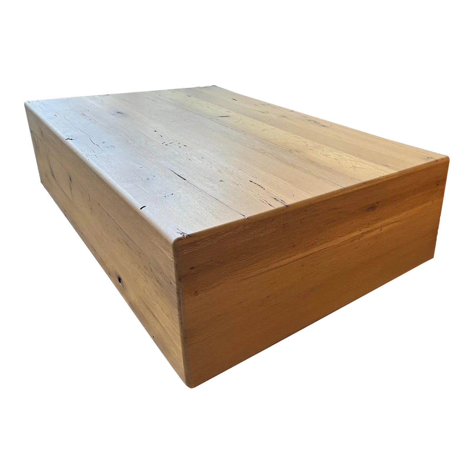 Modern Solid White Oak Handmade Center Table by Fortunata Design | Chairish