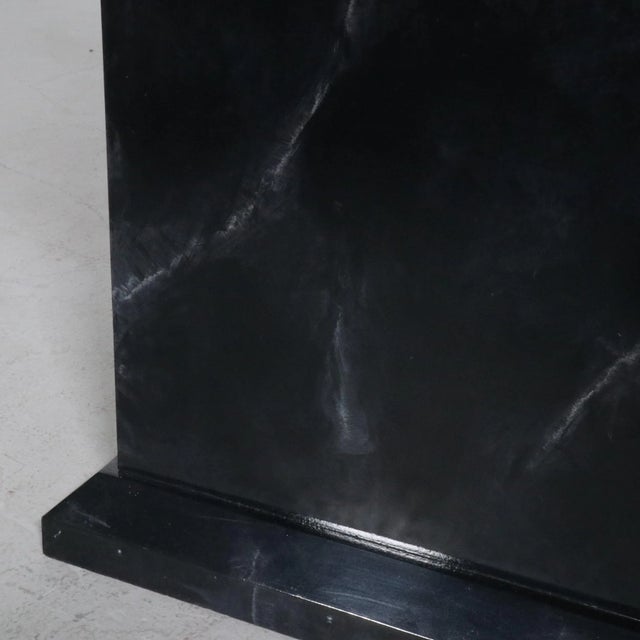 Modern Faux Black Marble Sphere Side Table | Chairish