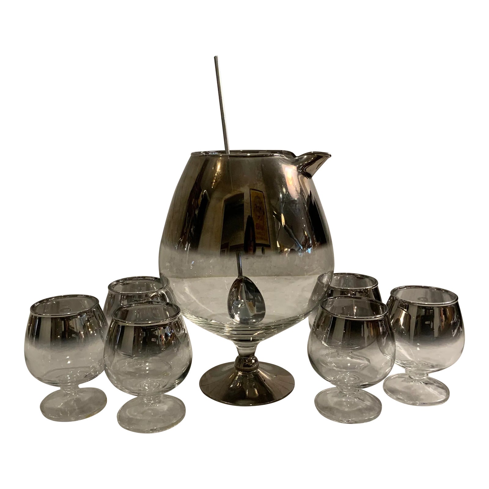 1950s Dorothy Thorpe Brandy Snifter/ Cocktail Pitcher With 6 Brandy ...