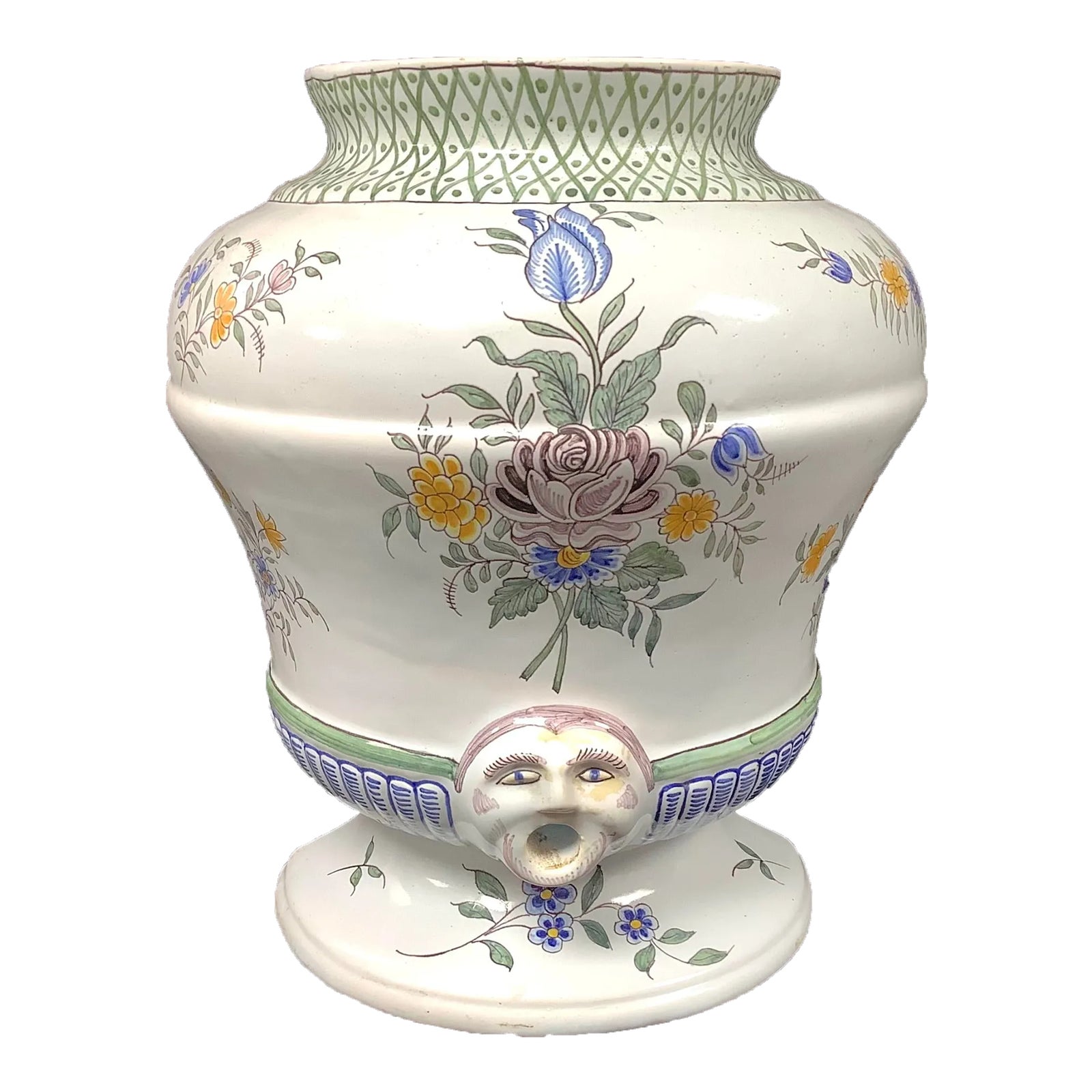 Vintage Italian Faience Ceramic Wall Hanging With Spout | Chairish