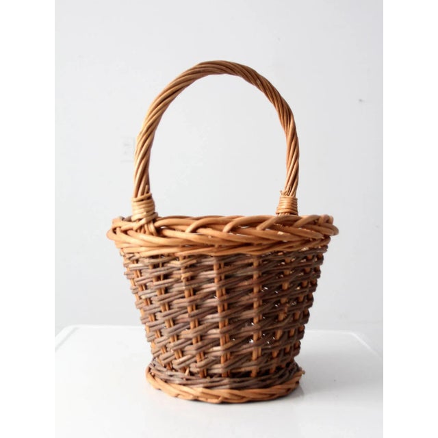 Vintage Wicker Basket | Chairish