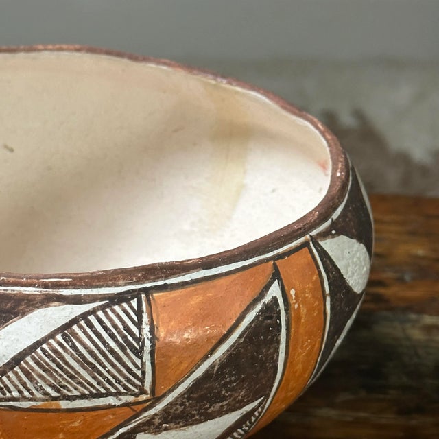 Antique Polychrome Native Acoma Pottery Bowl | Chairish