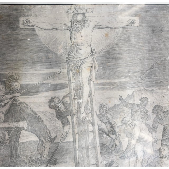 17th Century Italian Old Master Engraving Triptych After "The Crucifixion" by Jacopo Tintoretto ...