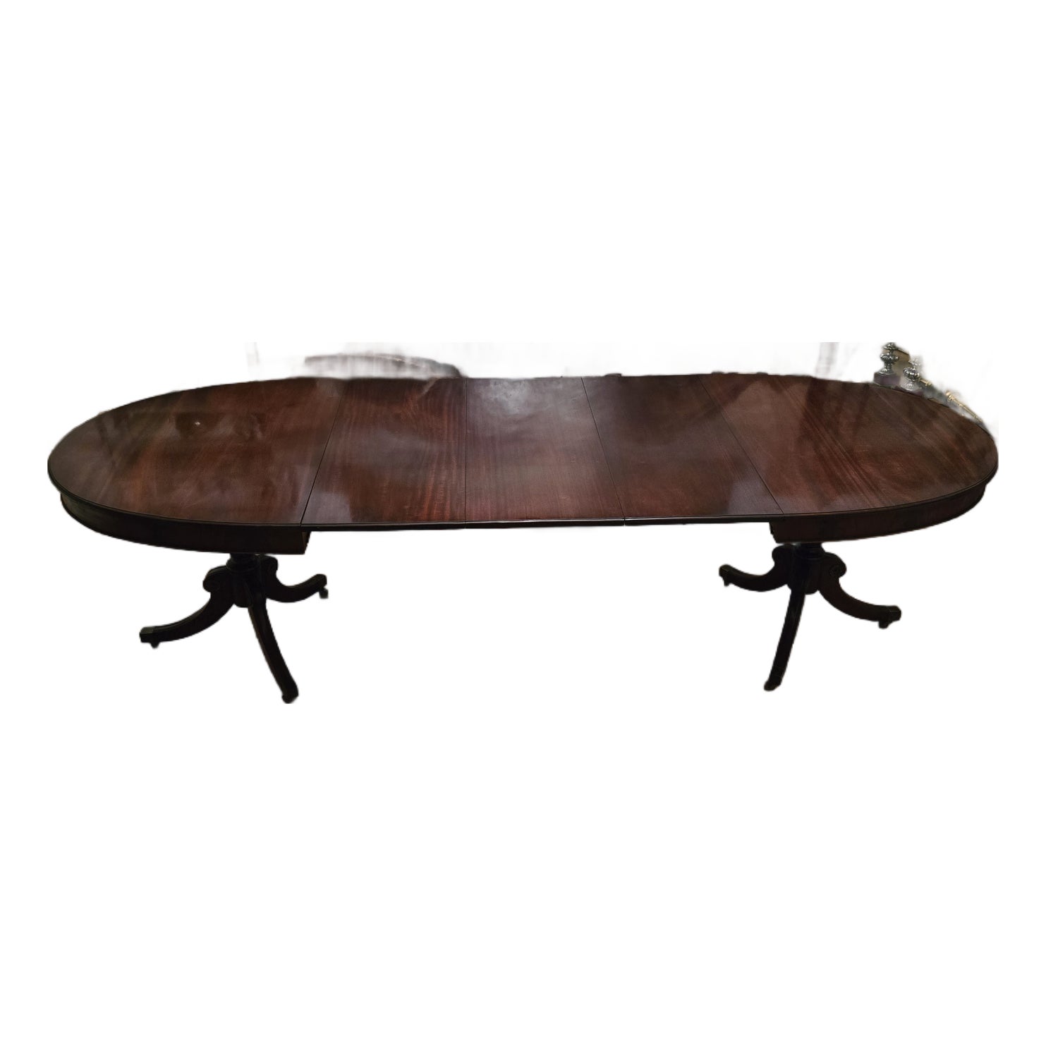 Mid Century Ethan Allen Style Vintage Grand Dining Table | Chairish