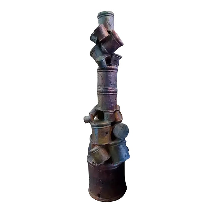 Stan Bitters Tall Abstract Environmental Ceramic Sculpture, 1970s ...