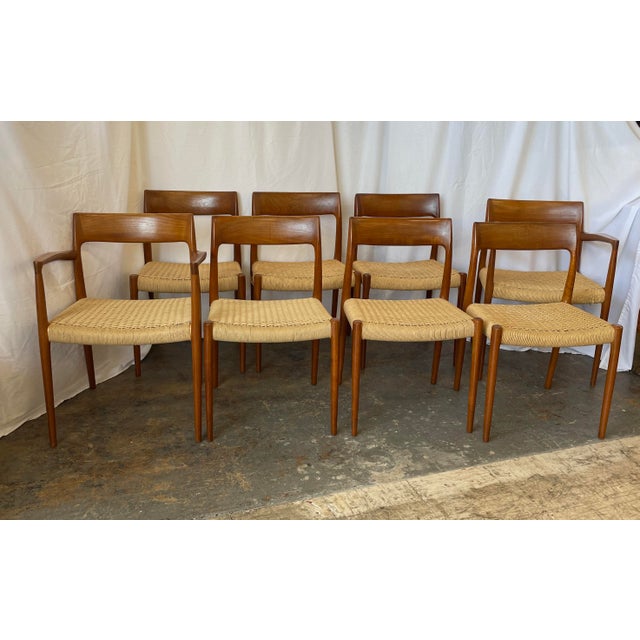 Mid 20th Century Style of Niels Moller Teak Dining Chairs Model 77 & 57 ...