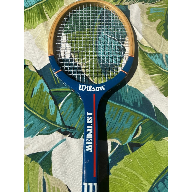 Collection of Vintage Wilson Wooden Tennis Rackets, Cover, and Guards ...