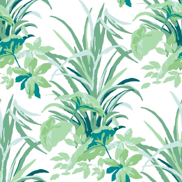 Jungle Road Barbados Green Wallpaper | Chairish