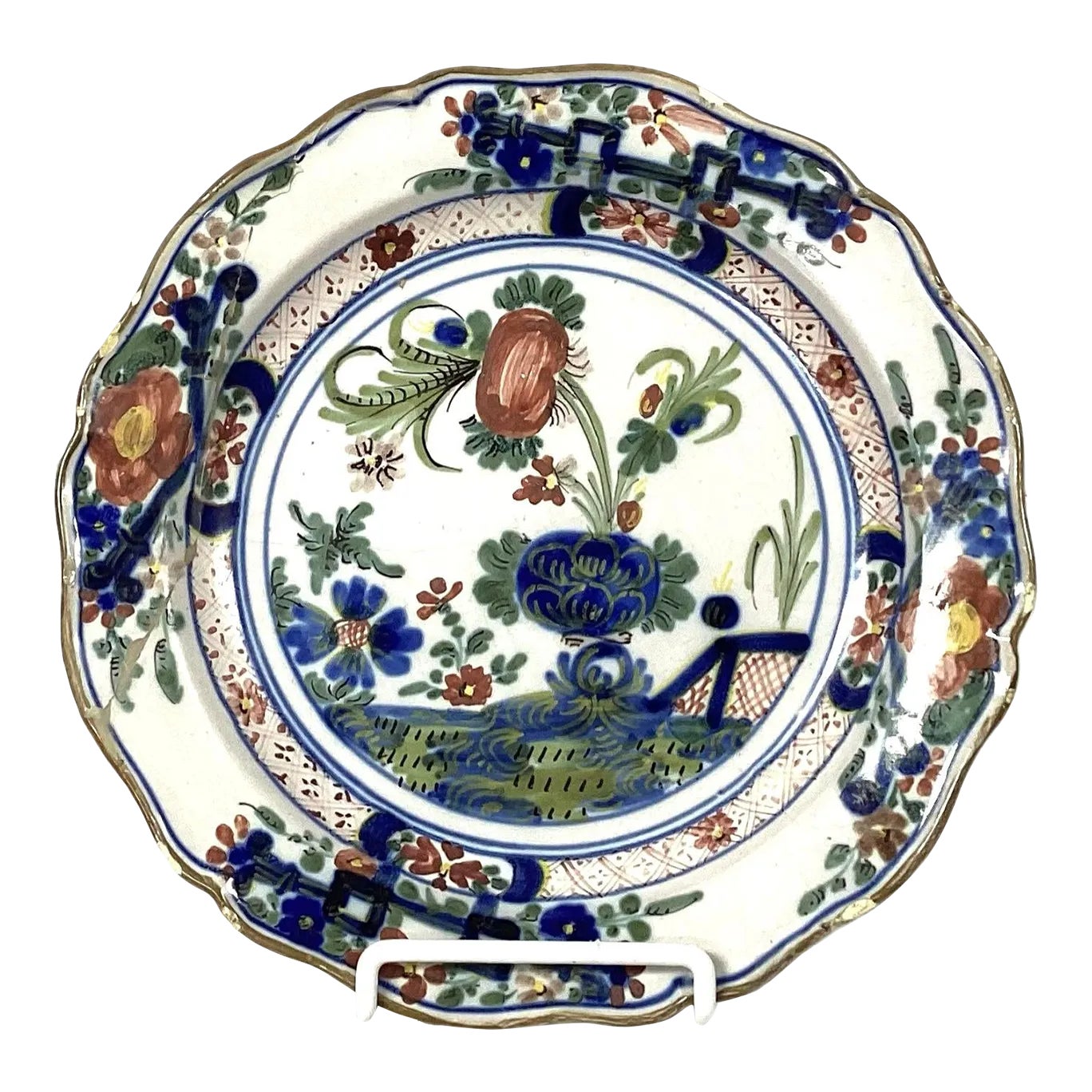 18th Century Italian Garofano Blue Carnation Dish | Chairish