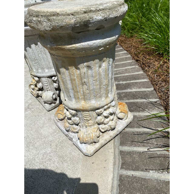 20th Century Italian Corinthian Style Capital Cast Stone Columns - Set ...