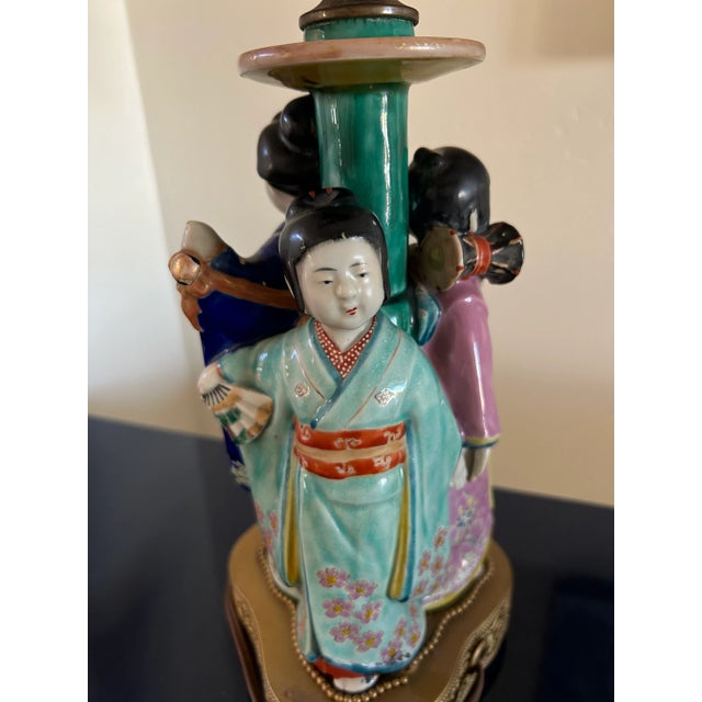 1940s Asian Porcelain Lady Lamp | Chairish