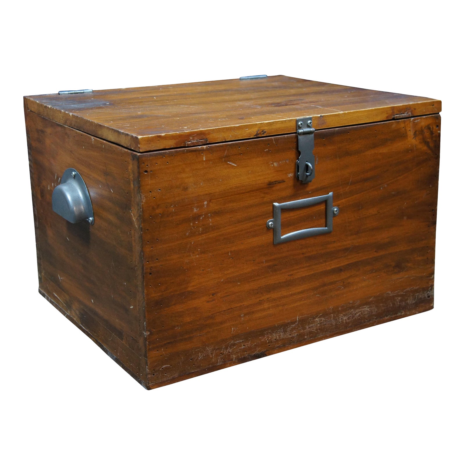 Vintage Rustic Philippines Pine Filing Box File Cabinet Chest With ...