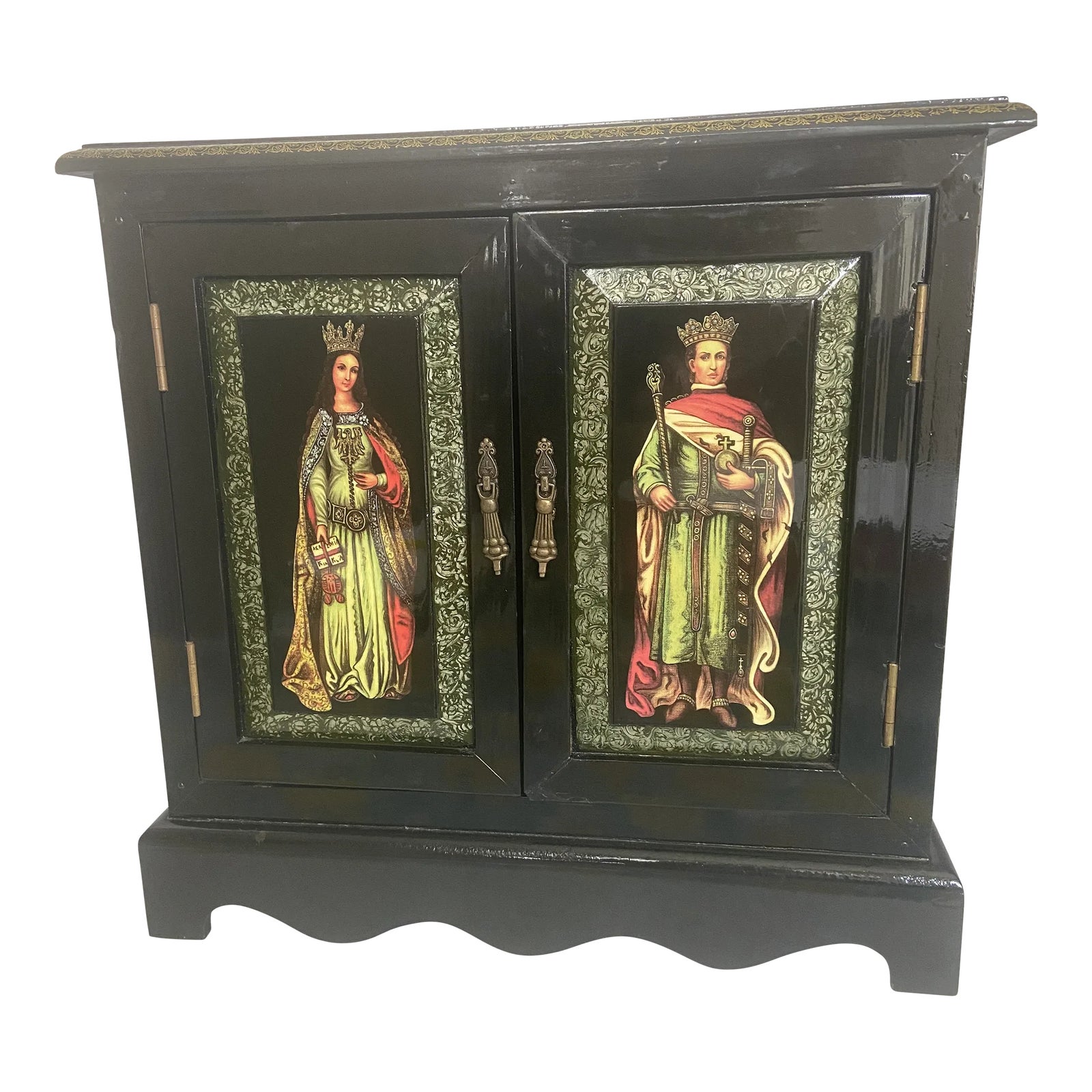 19th Century Renaissance Style Tantalus Style Box | Chairish
