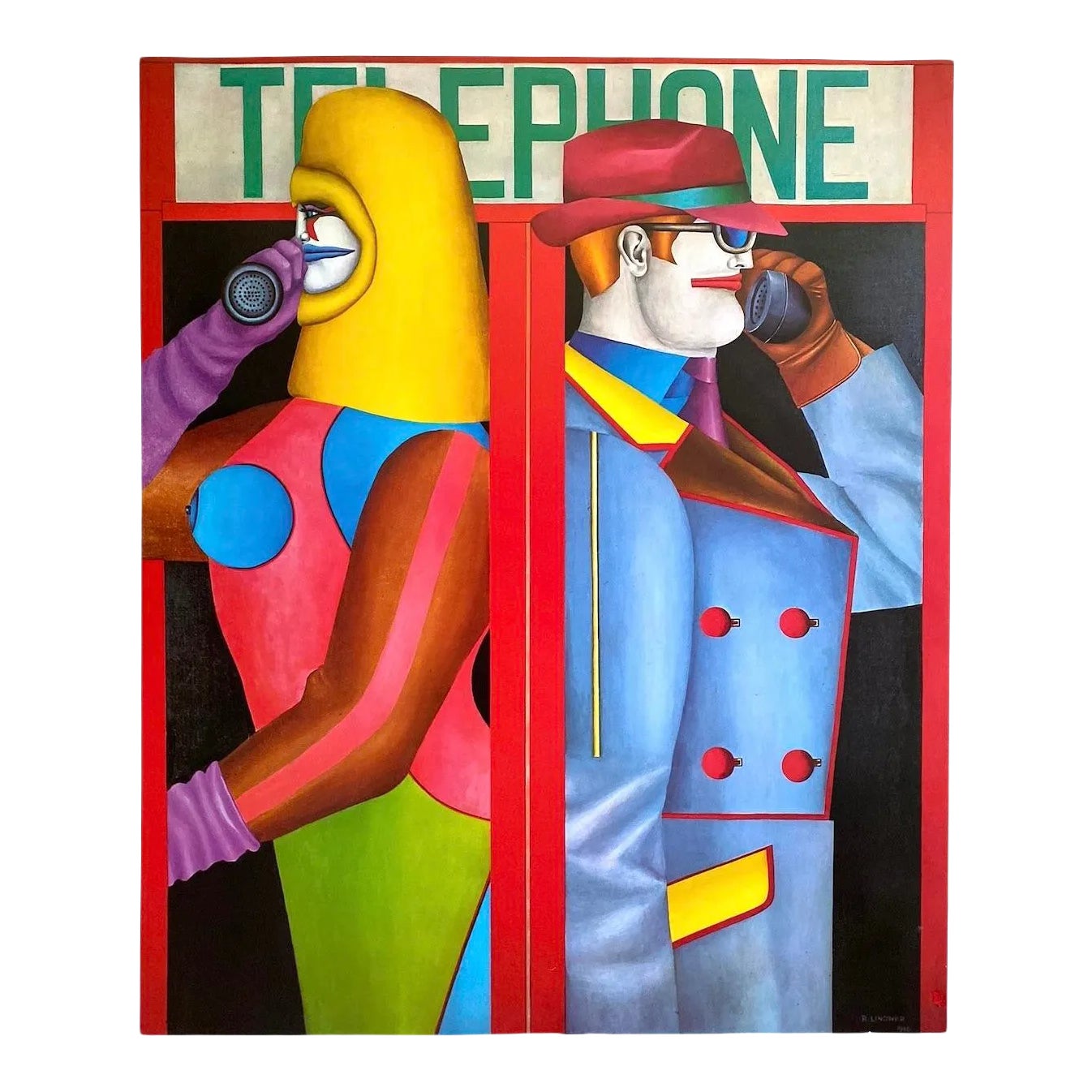 Richard Lindner Vintage 1980 Lithograph Print Pop Art Exhibition Poster ...