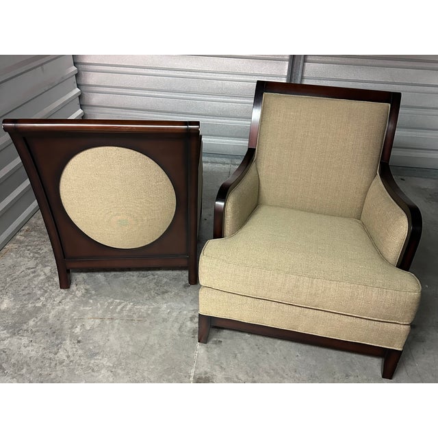 Baker Furniture Milling Road Oval Back Lounge Chairs With - a Pair ...