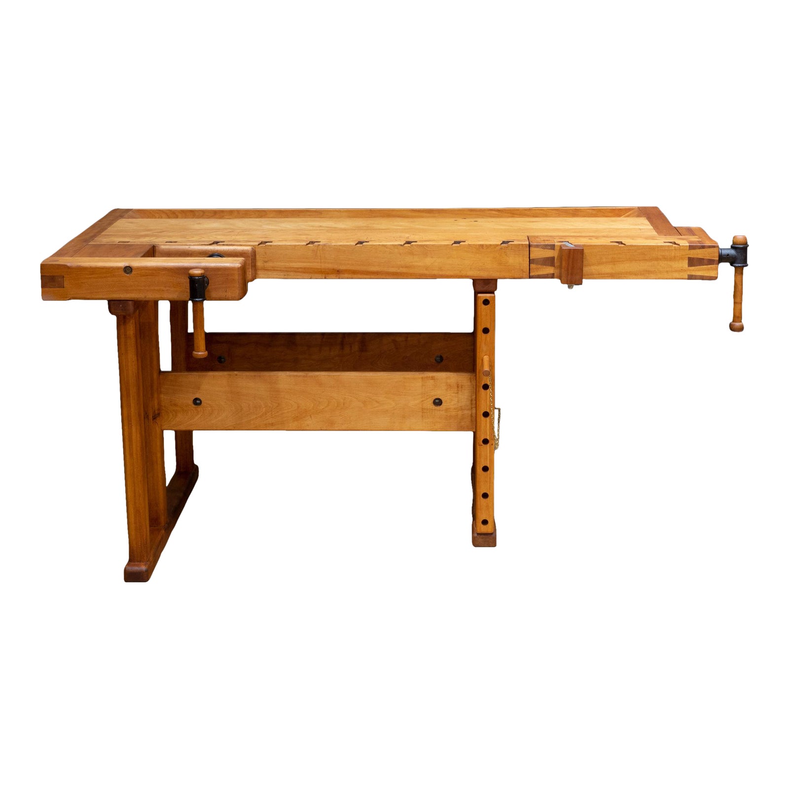 Handmade Solid Maple Carpenter's Workbench C.1970 | Chairish