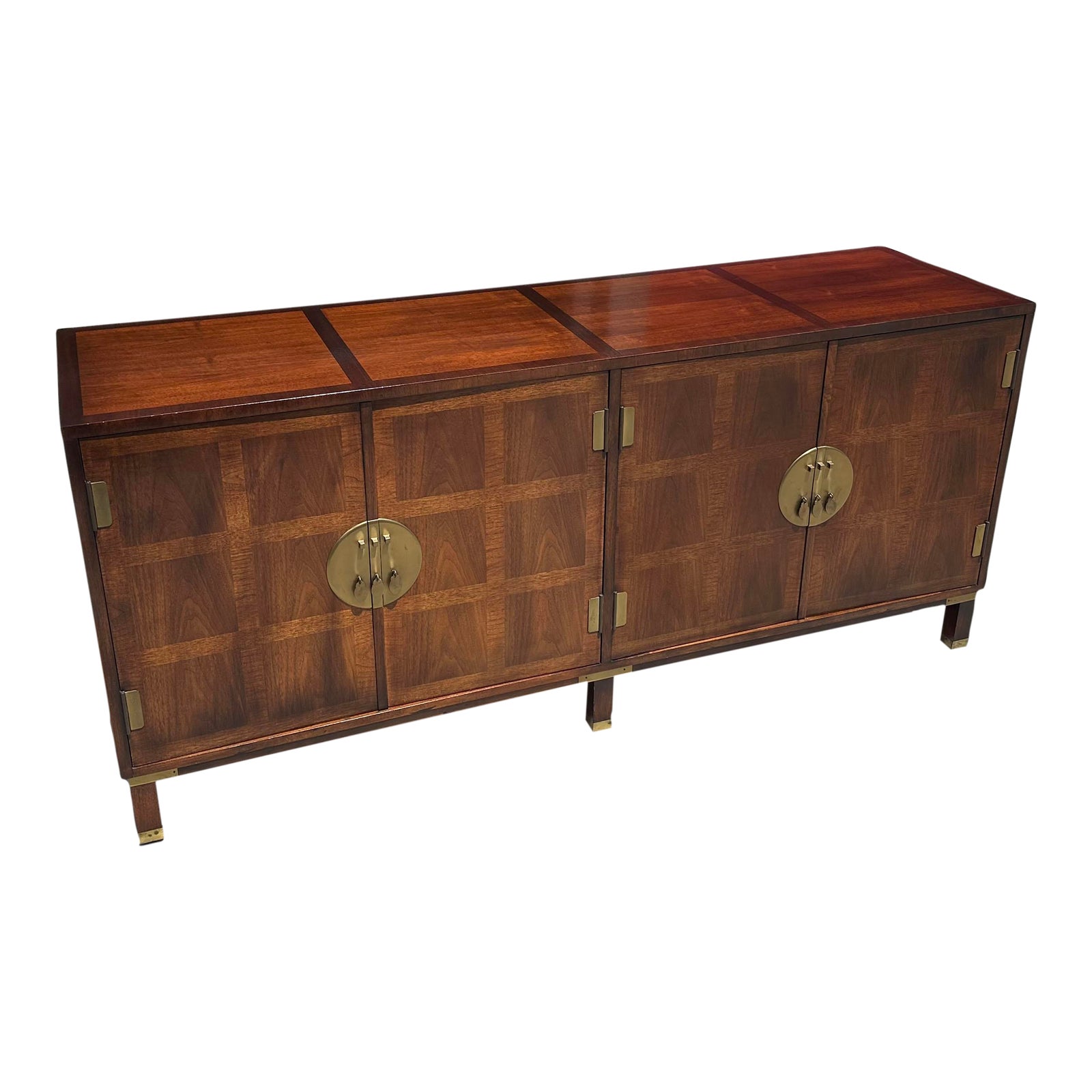 Michael Taylor for Baker Far East Collection Chinoiserie Sideboard Credenza | Chairish