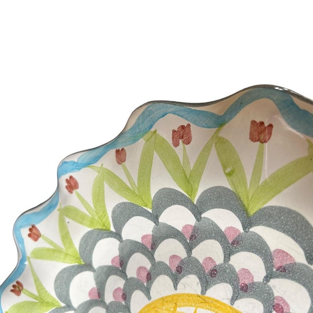 Vintage MacKenzie Childs “King Ferry” Decorative FLuted Rim Dinner ...