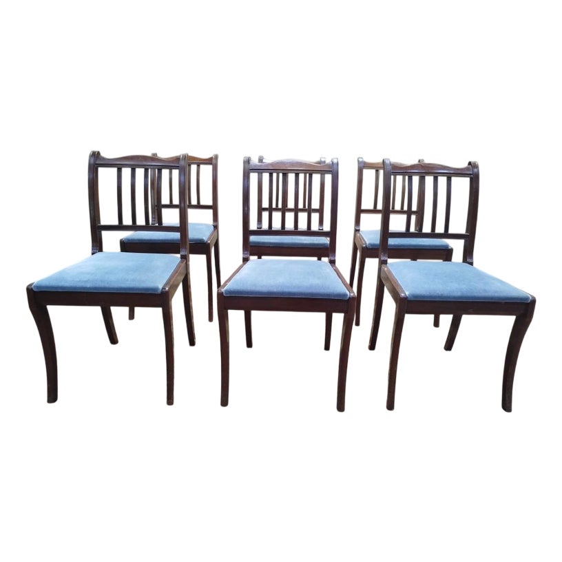 English Chairs with Barrettes, Set of 6 | Chairish