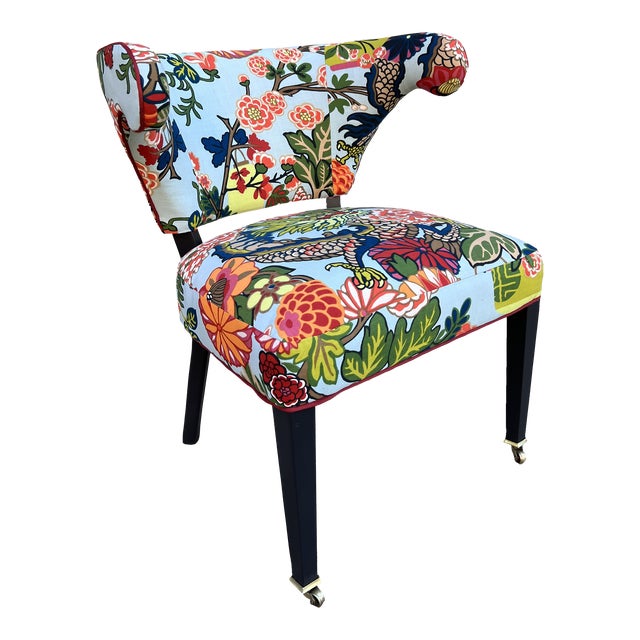 1940s Desk Cock Fighting Chair Attributed to Grosfeld House in ...