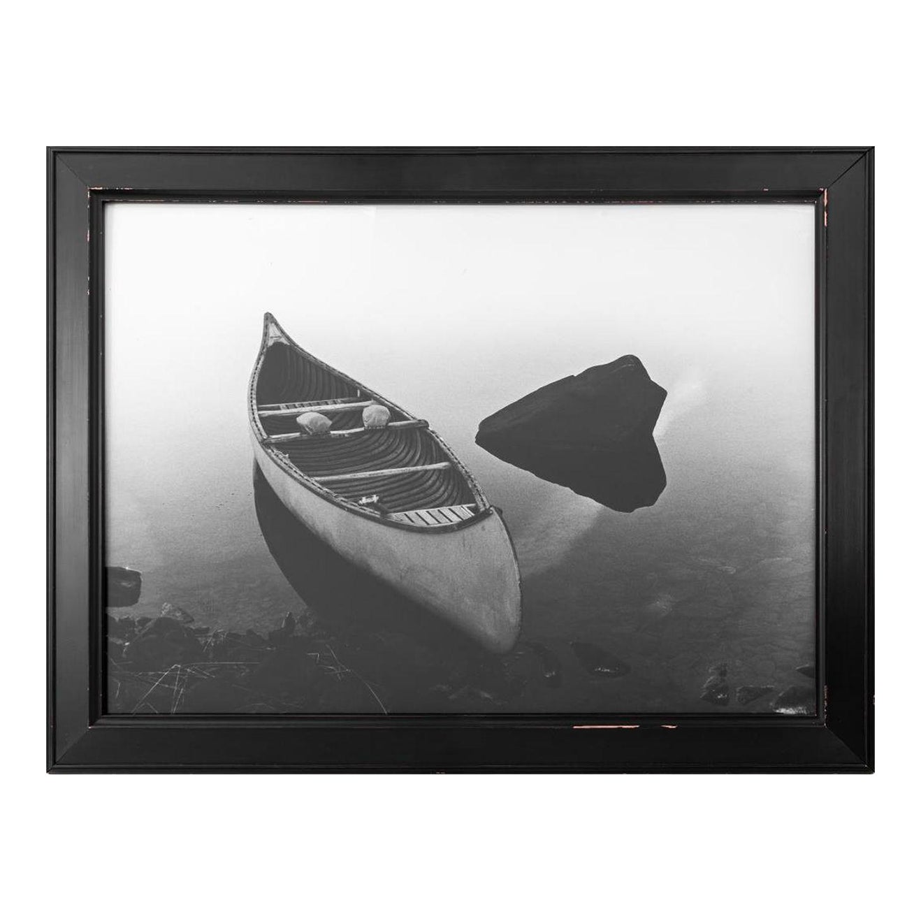 Steve Snyder Canoe & Stone Photograph, 1988 | Chairish