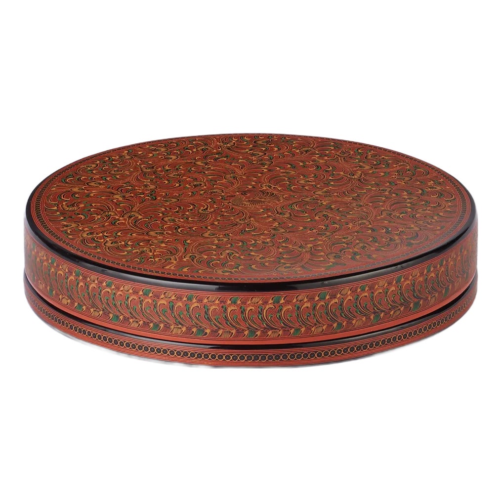 Asian Red Lacquerware Sweets Box | Chairish