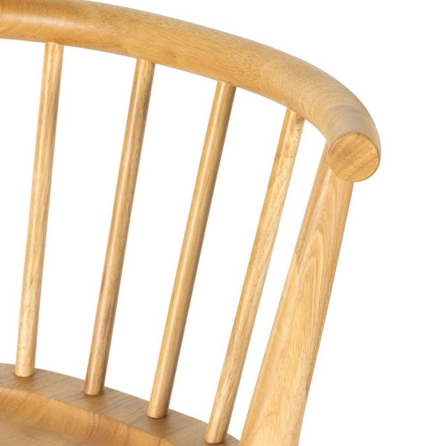 Four Hands Bunsen Bar Stool, Smoked Natural Parawood | Chairish