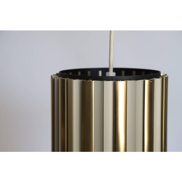1960 Brass Lightolier Tubular Pendant Light | Chairish