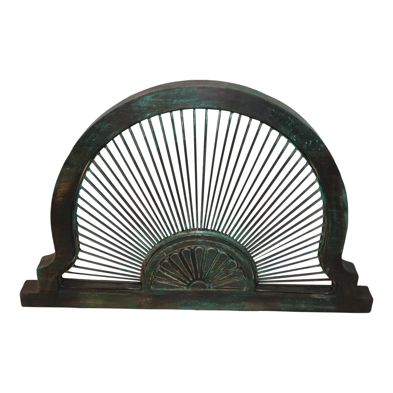 1960s Wooden Arch With Fan Ironwork B | Chairish