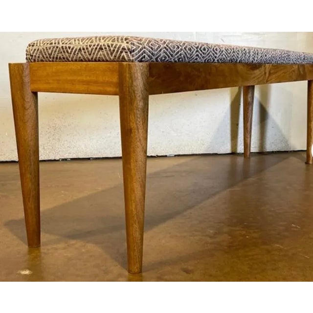 Mid Century Modern Style Wooden Bench | Chairish