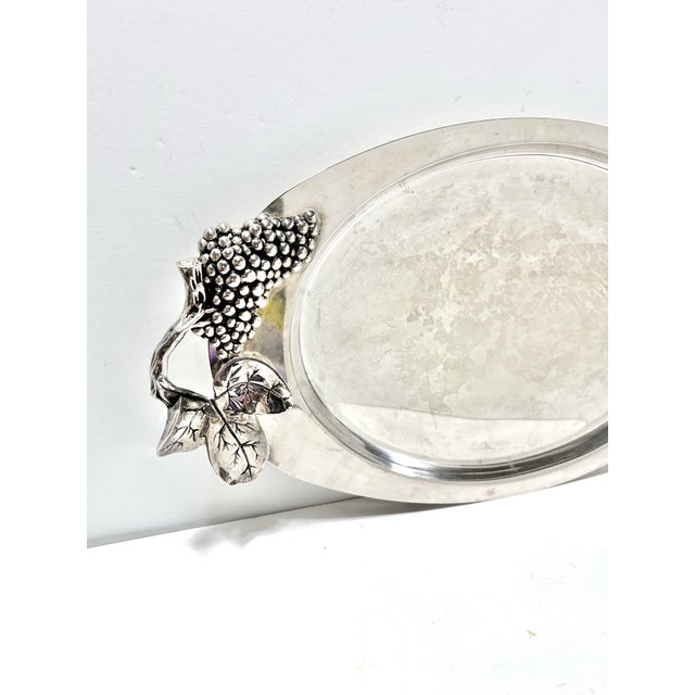 Godinger Grape Motif Silverplate Serving Tray With Matching Servers ...